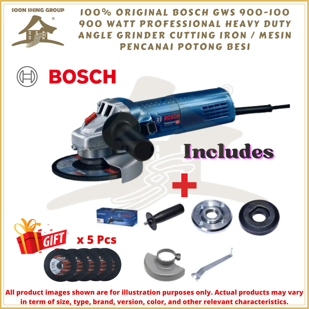 100% Original BOSCH GWS 900-100 900 Watt Professional Heavy Duty Angle ...