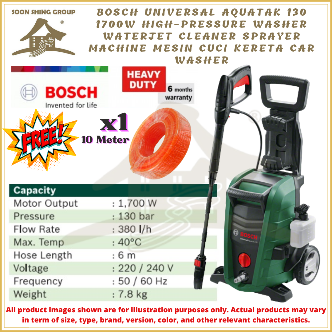 BOSCH UNIVERSAL AQUATAK 130 1700W HIGH-PRESSURE WASHER Waterjet Cleaner ...