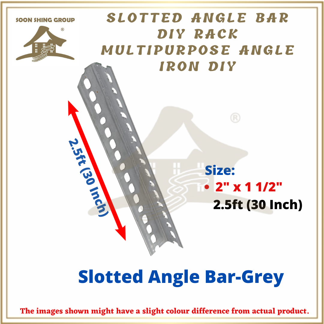 Slotted Angle Bar DIY Rack Multipurpose Angle Iron DIY / Besi Angle Rak ...