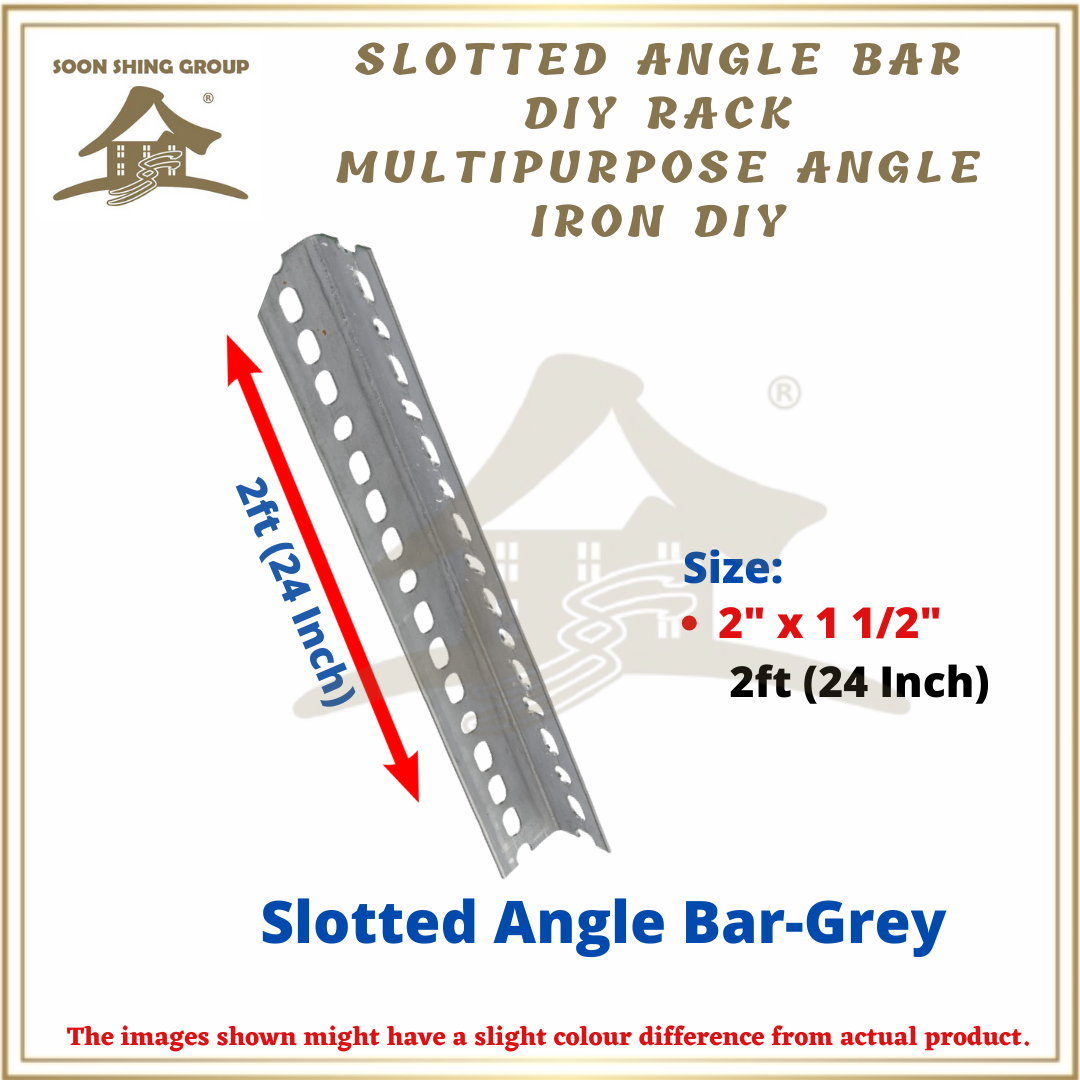 Slotted Angle Bar DIY Rack Multipurpose Angle Iron DIY / Besi Angle Rak ...