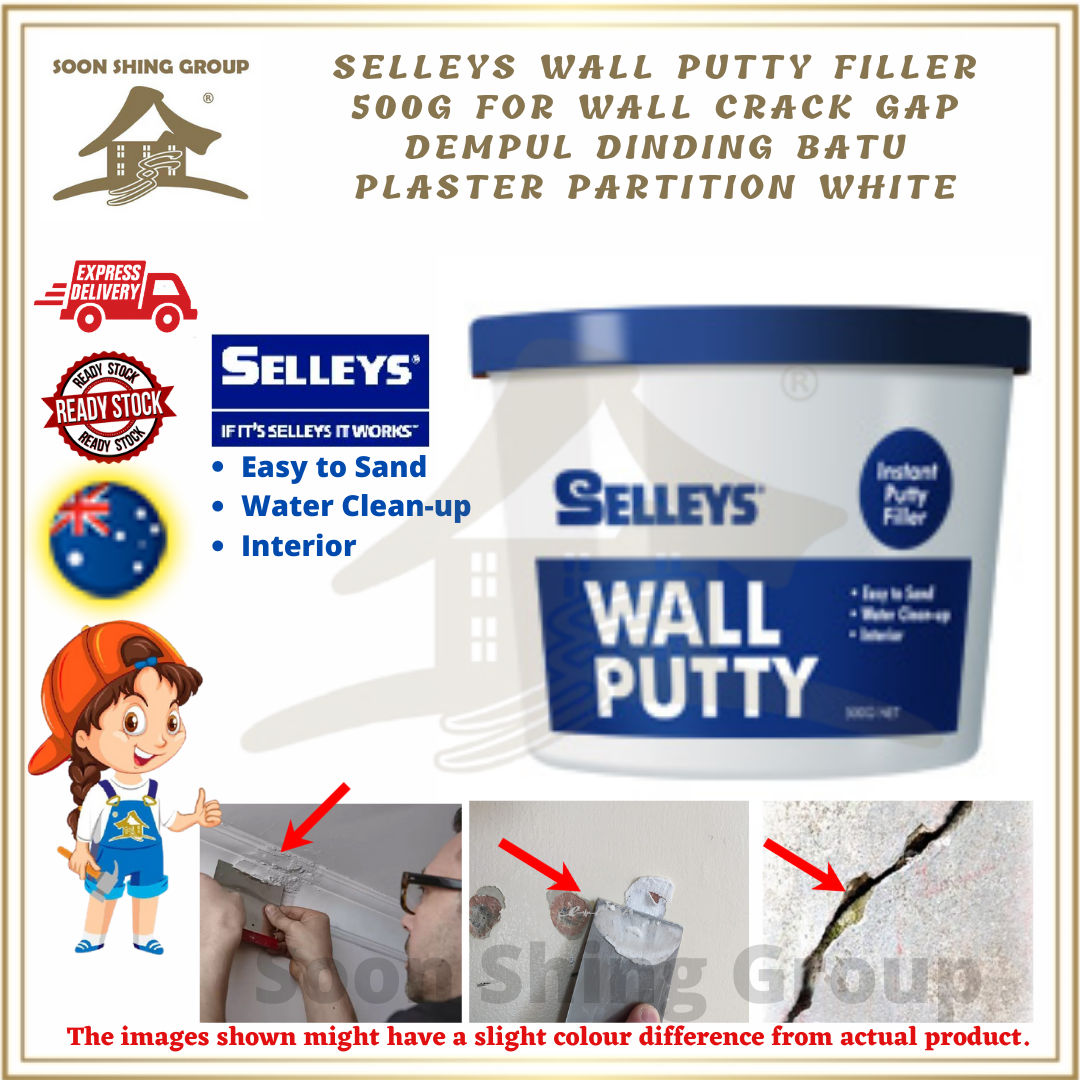 Selleys Wall Putty Filler 500g for Wall Crack Gap Dempul Dinding Batu ...