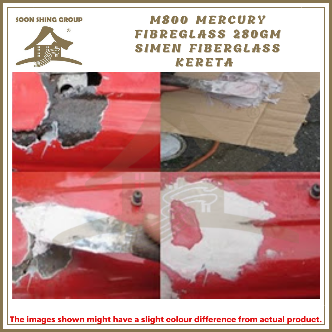 100% Original M800 MERCURY FIBREGLASS 280GM Simen Fiberglass Kereta ...