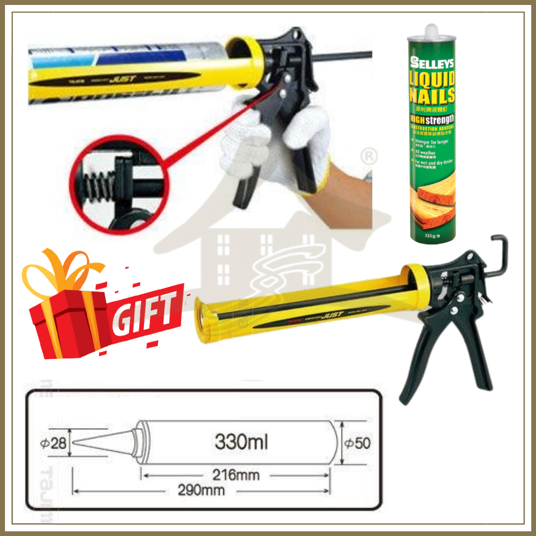 [100% ORIGINAL] TAJIMA HEAVY DUTY MANUAL SILICON GUN / Inject Silicone ...