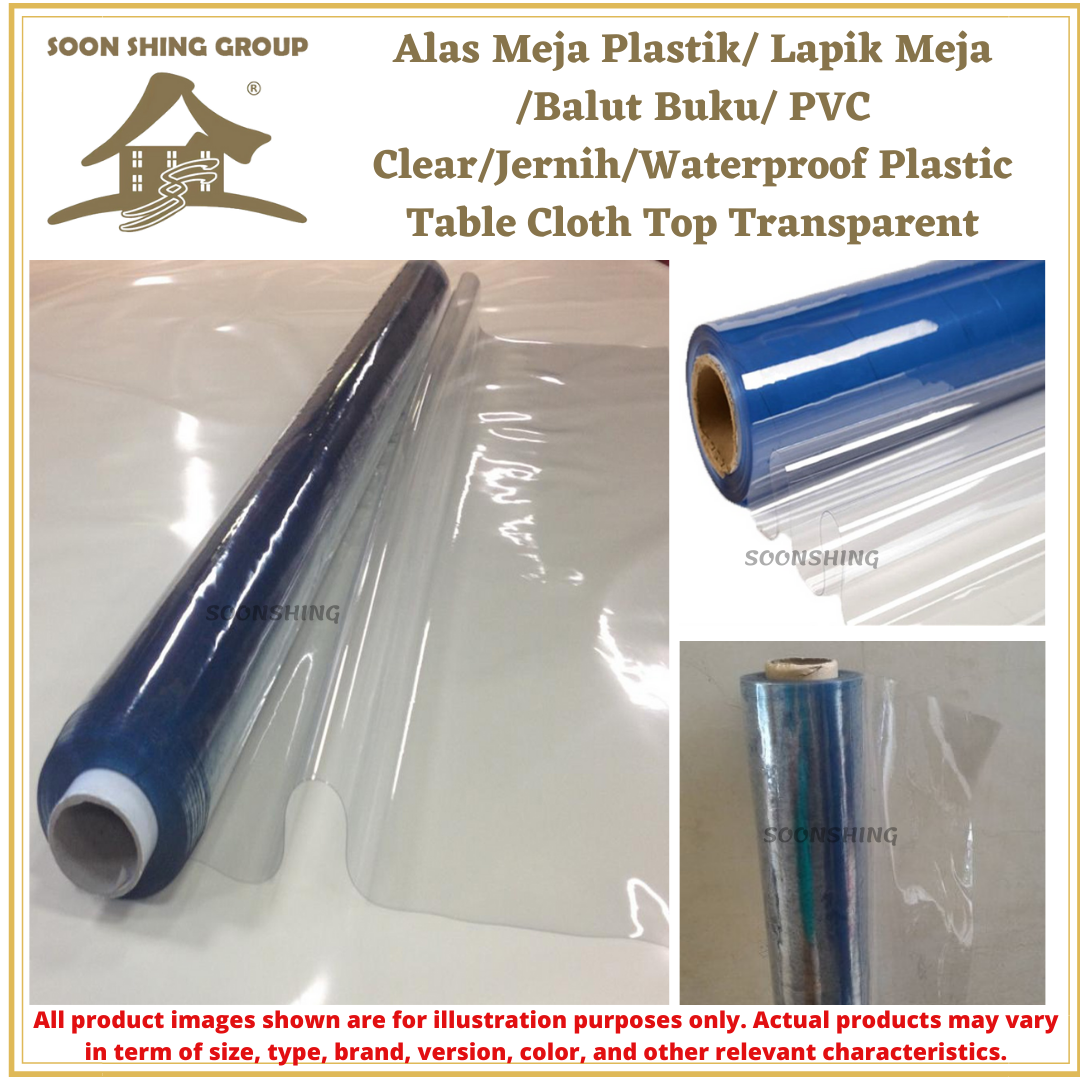 (1 Meter) Alas Meja Plastik/ Lapik Meja /Balut Buku/ PVC Clear/Jernih ...