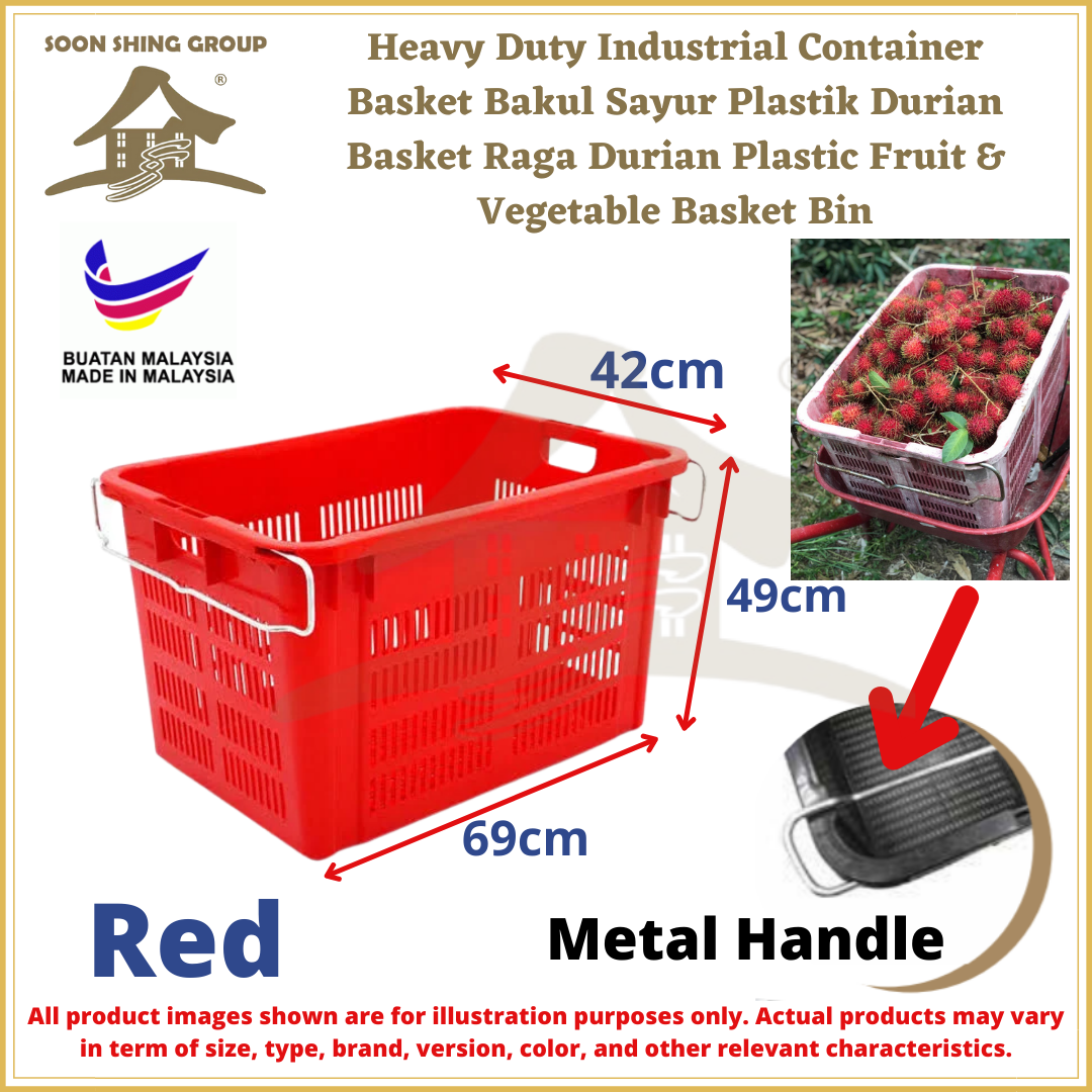 Heavy Duty Industrial Container with / without Metal Handle Bakul Sayur ...