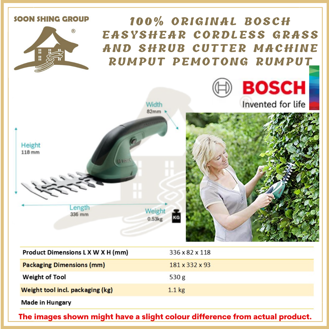 100% Original BOSCH EasyShear Cordless Battery Shrub & Grass Shear and ...