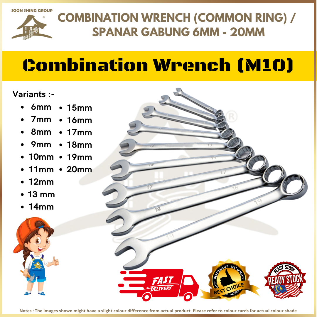 COMBINATION WRENCH SPANA 6MM - 20MM (COMMON RING) / SPANAR GABUNG ...
