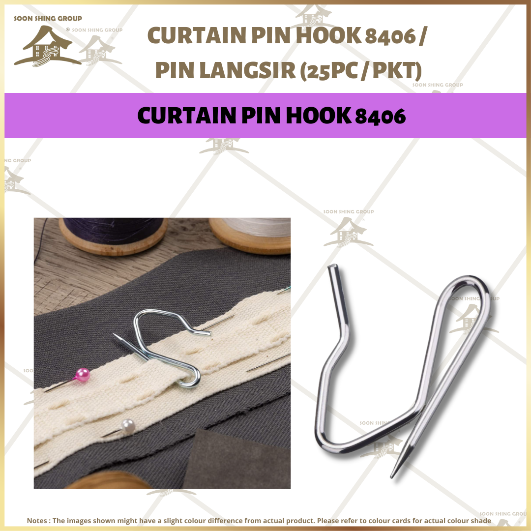 Curtain Hook / Cangkuk Langsir – Metal Besi Adjust. Plastic Plastik ...