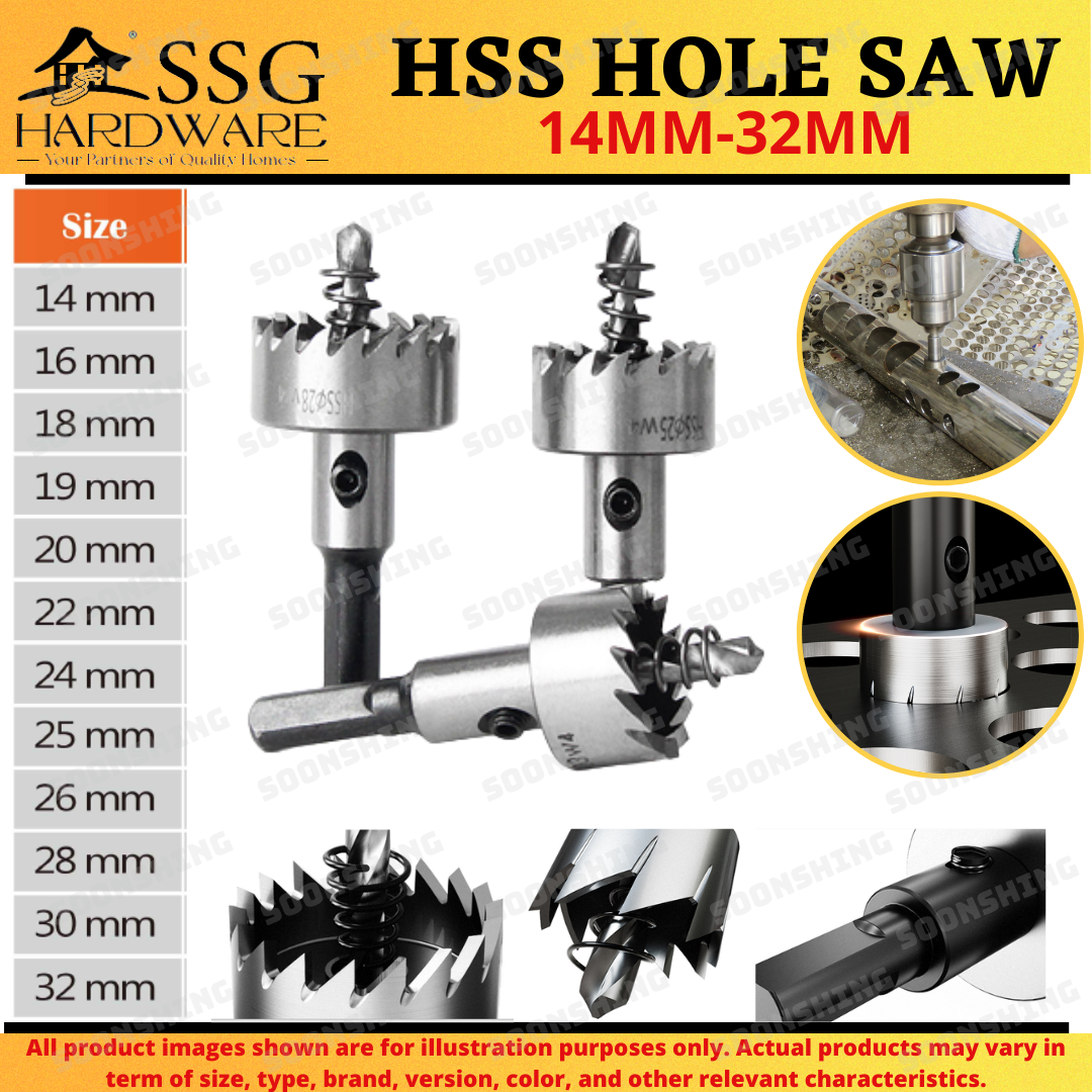 16-32mm HSS Metal Hole Saw Drilling Metal Steel Aluminum Iron Hole ...