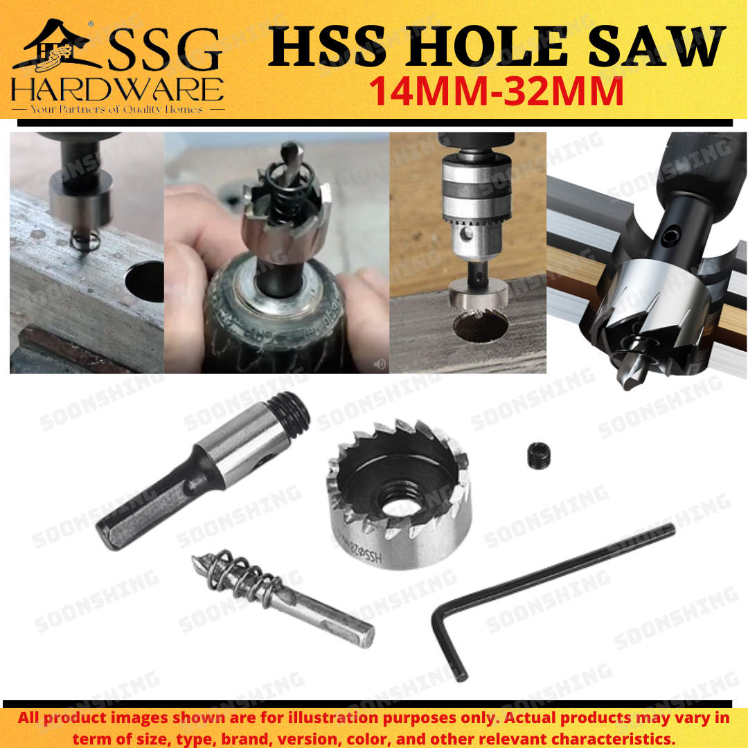 16-32mm HSS Metal Hole Saw Drilling Metal Steel Aluminum Iron Hole ...