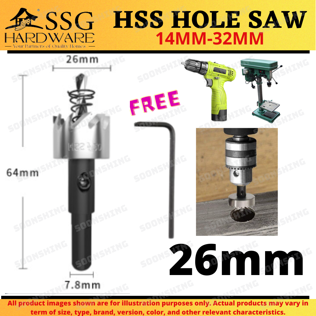 16-32mm HSS Metal Hole Saw Drilling Metal Steel Aluminum Iron Hole ...