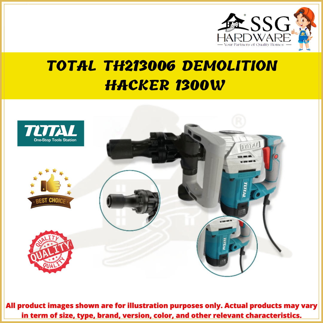 TOTAL TH213006 DEMOLITION HACKER 1300W / WALL BREAKER / MESIN PECAH ...