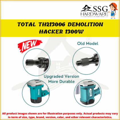 TOTAL TH213006 DEMOLITION HACKER 1300W / WALL BREAKER / MESIN PECAH ...