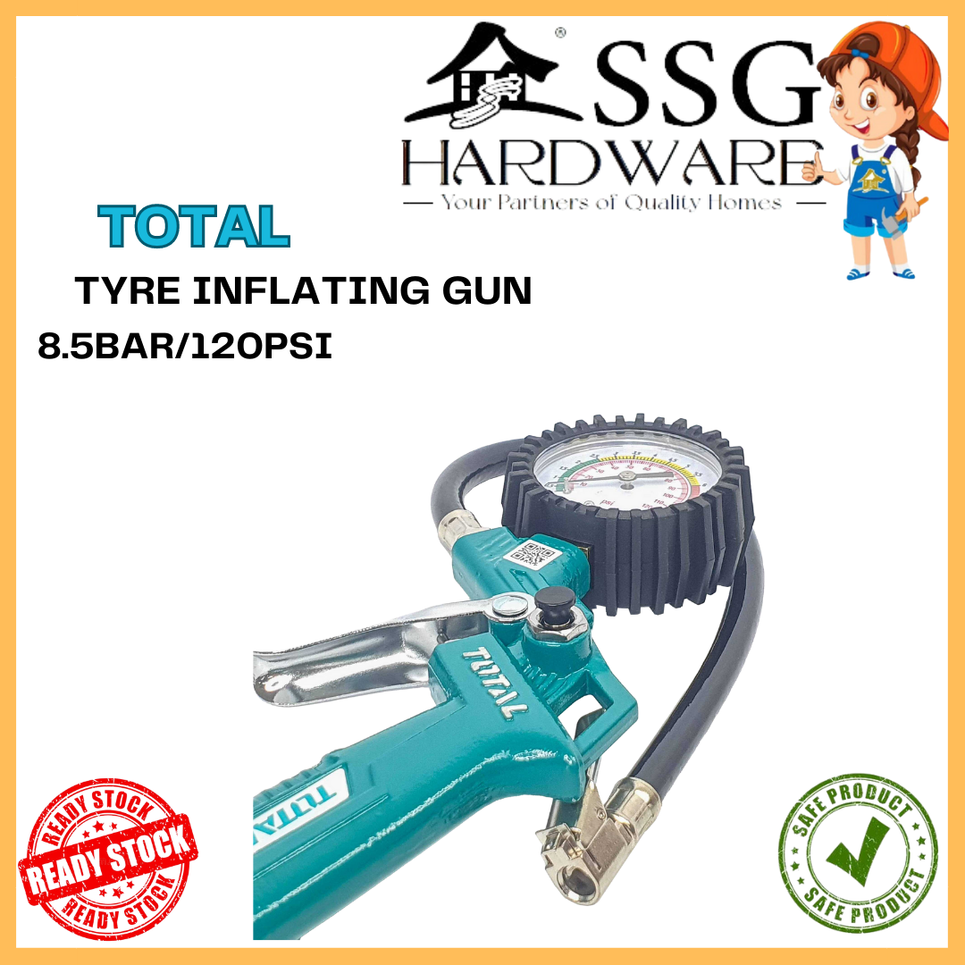 TOTAL AIR TYRE INFLATING GUN ( 8.5BAR/120PSI) TAT11601