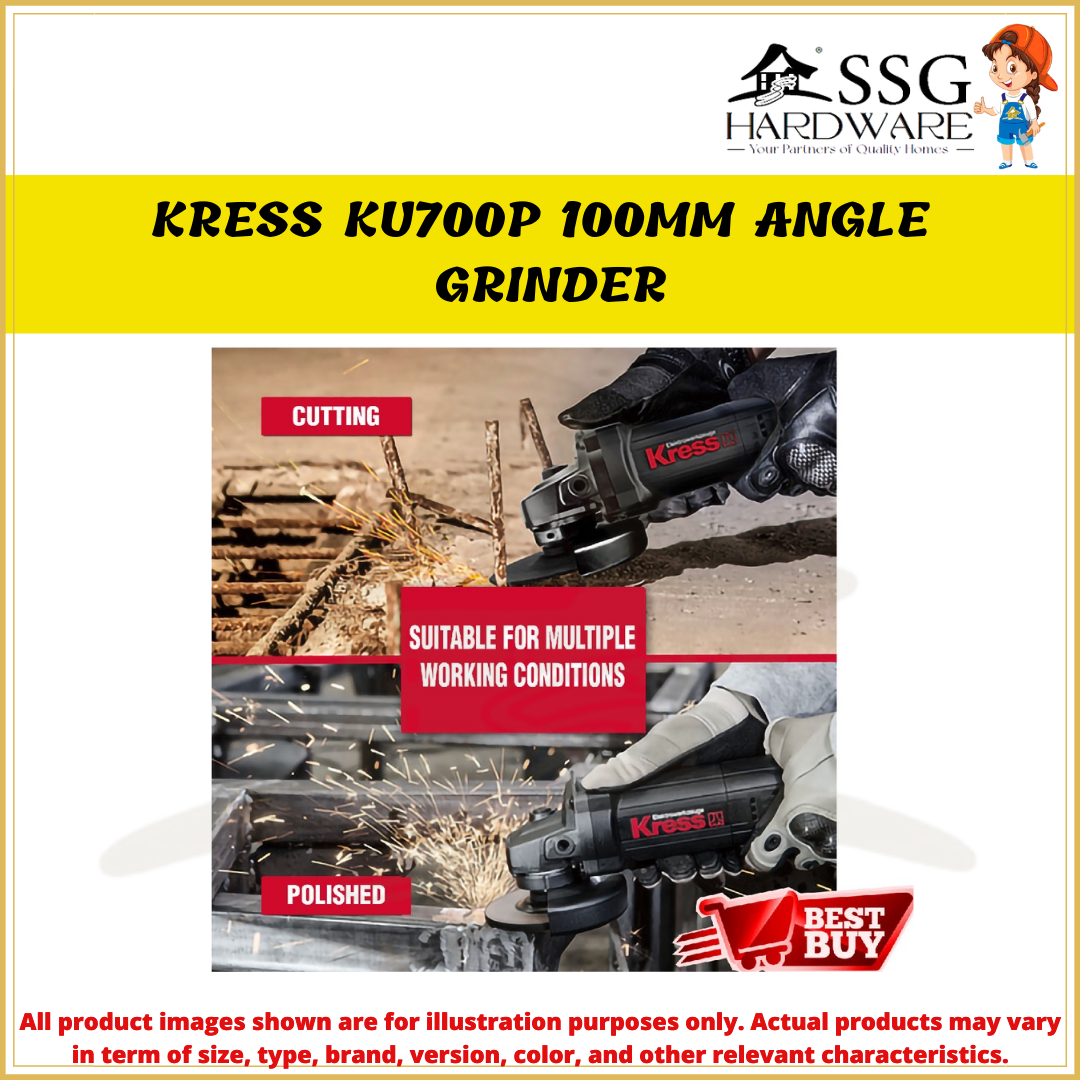 KRESS KU700P 100MM ANGLE GRINDER / POLISHING / PENGISAR SUDUT / MESIN ...