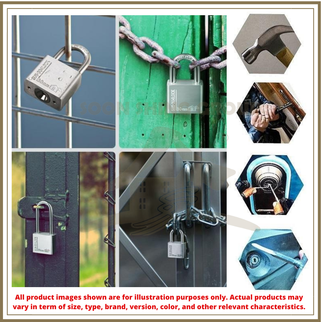 HG LOCK PADLOCK Security Padlock / Silver Lock / Mangga Kunci- 40MM HG ...