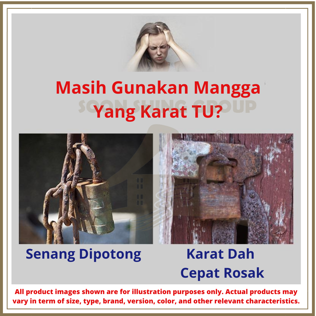 HG LOCK PADLOCK Security Padlock / Silver Lock / Mangga Kunci- 40MM HG ...