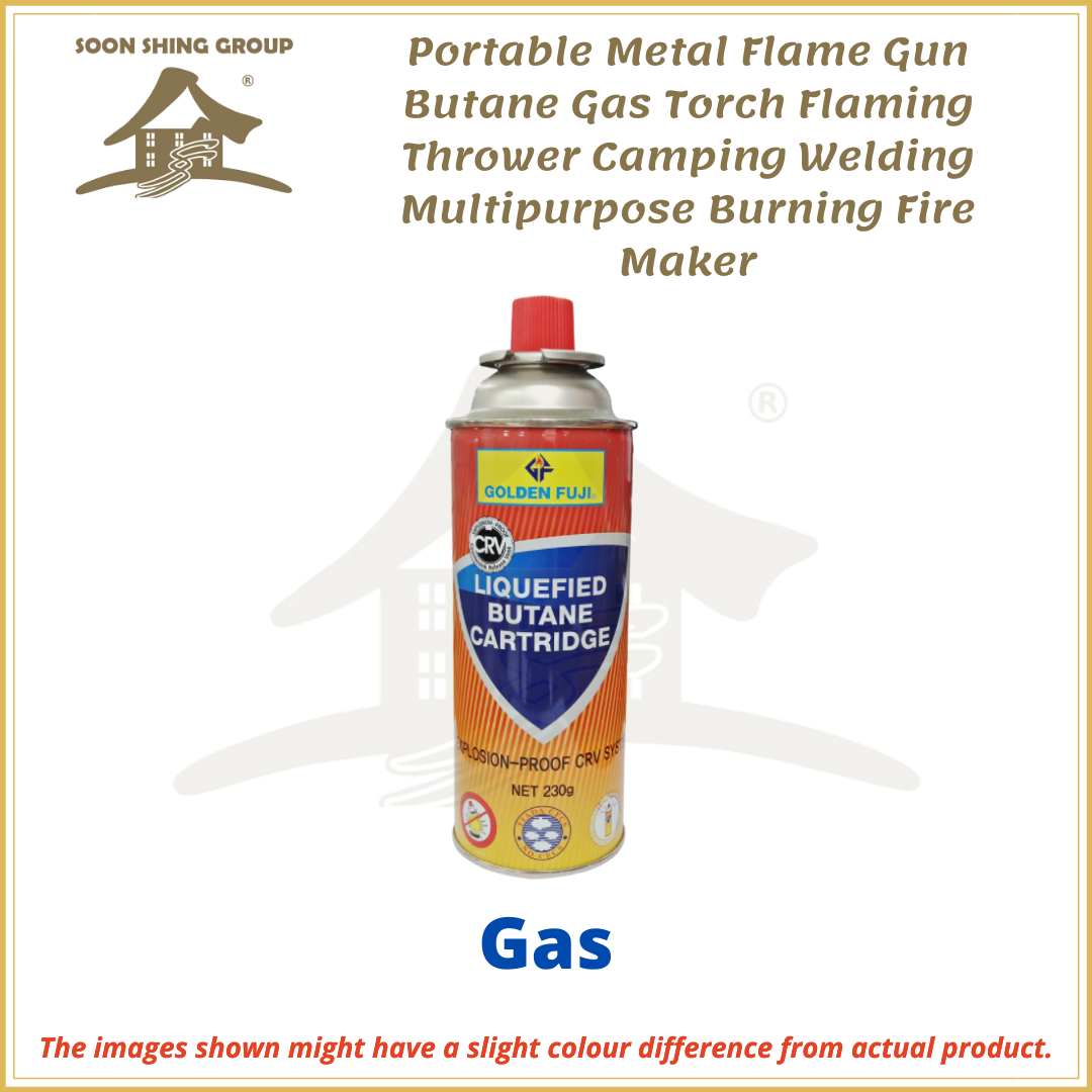 SS661 Portable Metal Flame Gun Butane Gas Torch Flaming Thrower Camping ...