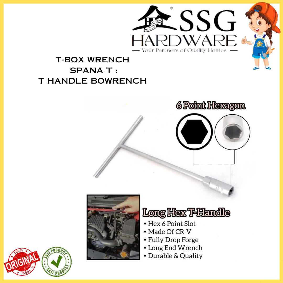 T-BOX WRENCH / SPANA T / SPANNER / T-TYPE / T HANDLE BOX WRENCH - ( 8MM ...