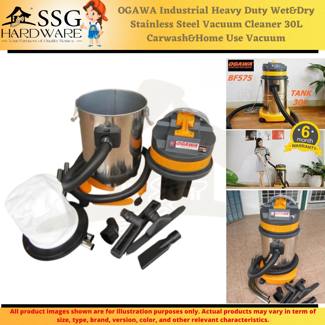Ogawa Industrial Heavy Duty Wet And Dry Stainless Steel Vacuum Cleaner