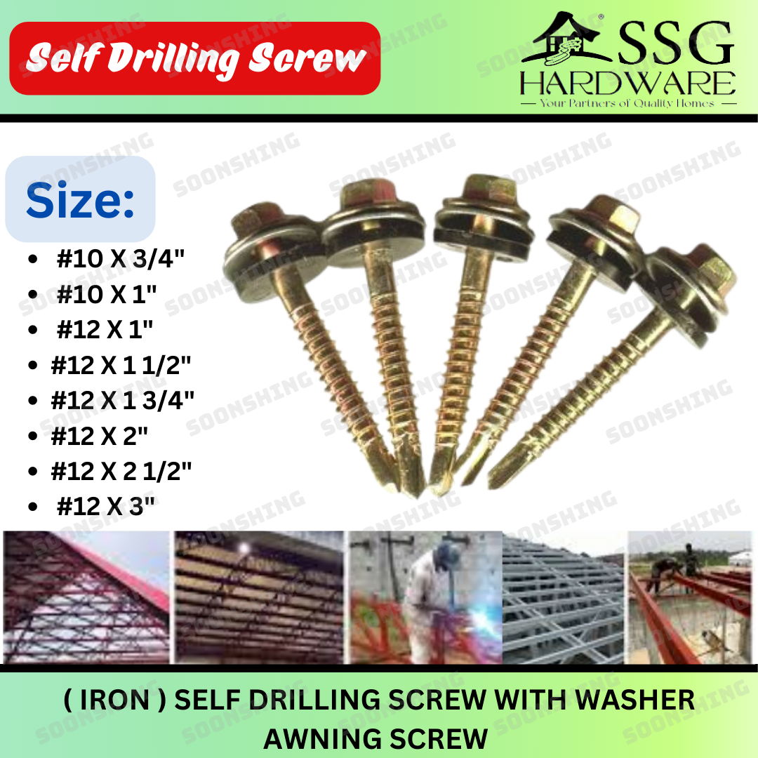 Hex Self Drilling Screw For Roof Skru Bumbung Hex Awning Screw Skru Oning Skru Atap Skru Ikat ...