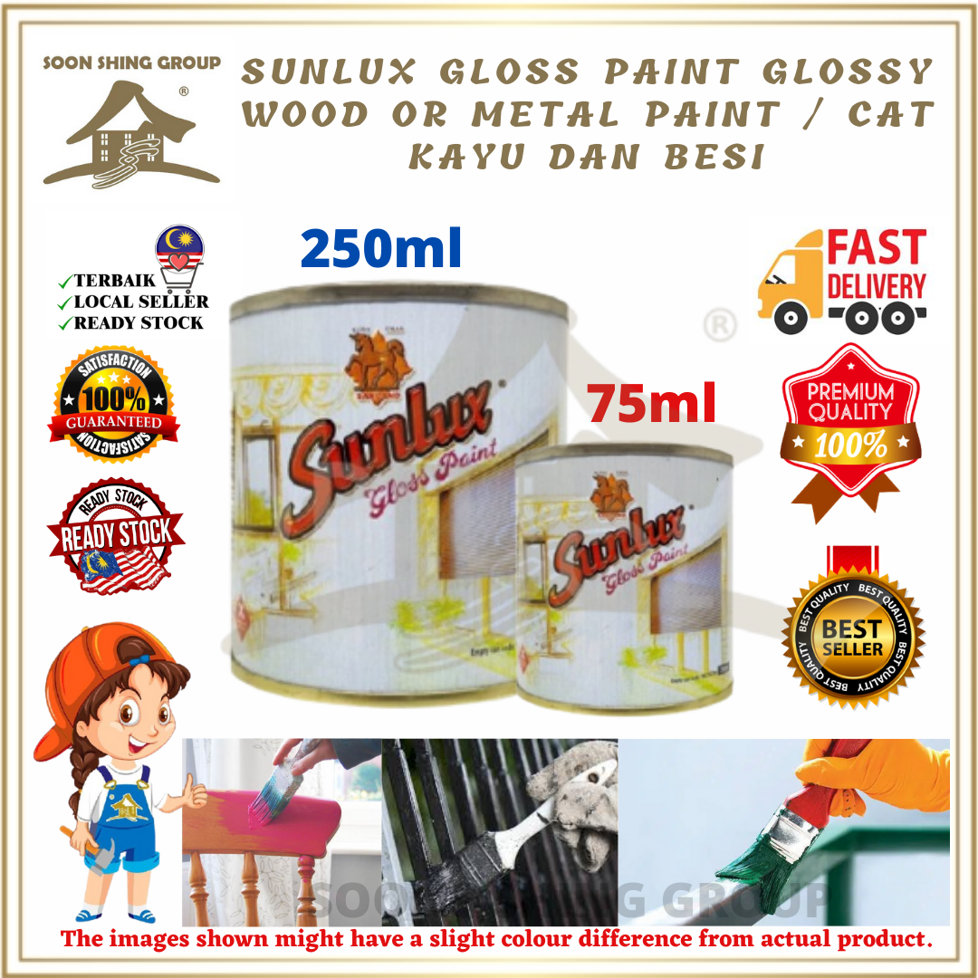 Sunlux Gloss Paint High Gloss Wood & Metal Paint / Cat Minyak / Cat ...