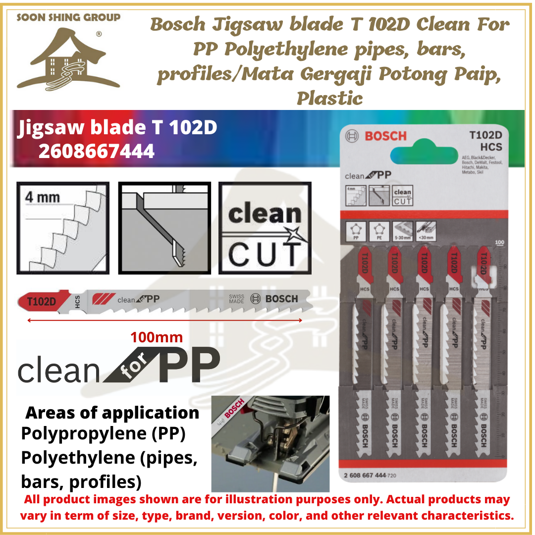 100% Original Bosch Jigsaw blade T 102D Clean For PP Polyethylene pipe ...